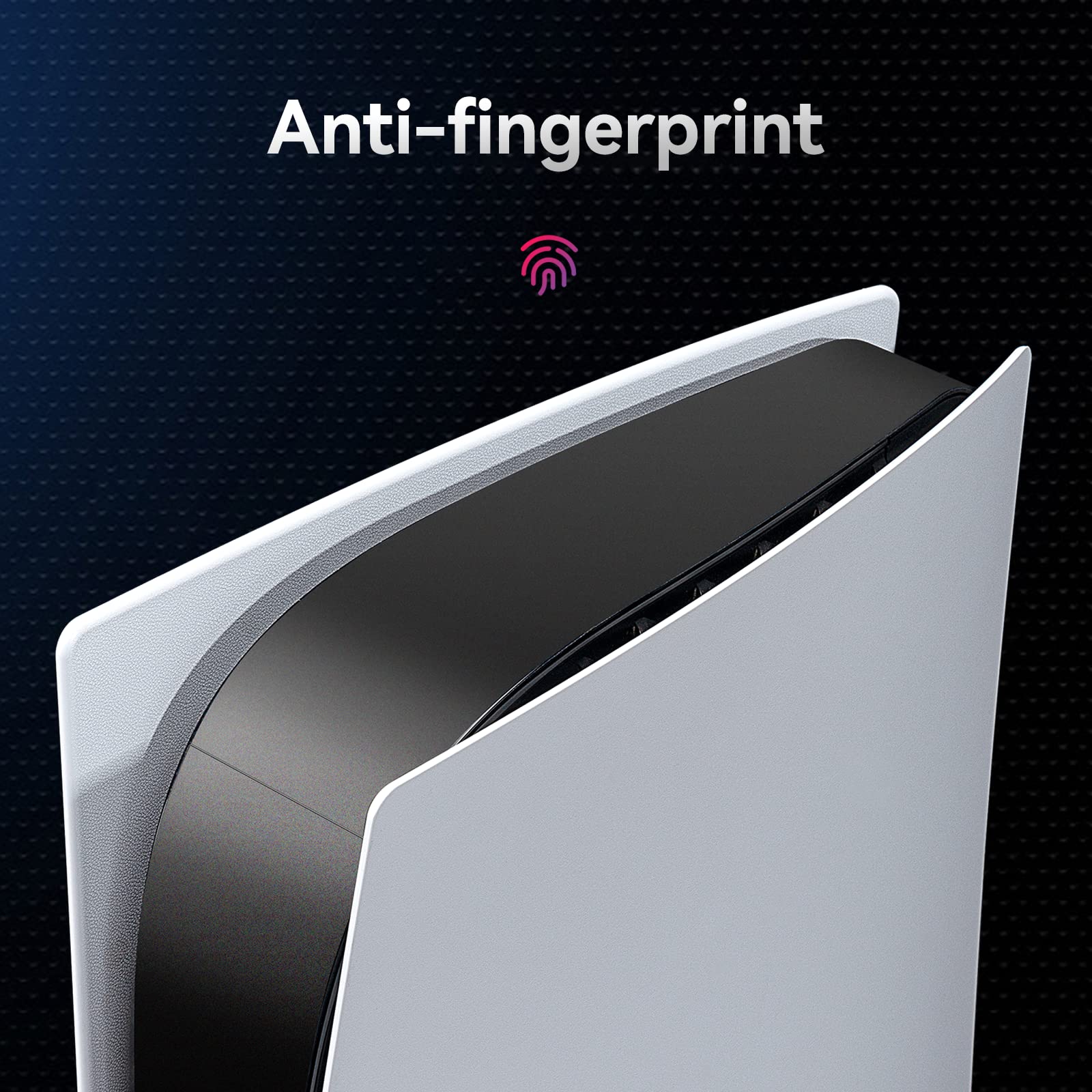 GeekShare Anti-fingerprint Skin Sticker Decal for Playstation 5 Console-Anti-Scratch Bubble-Free Static Cling Sticker for PS5 Faceplate Console Replacement
