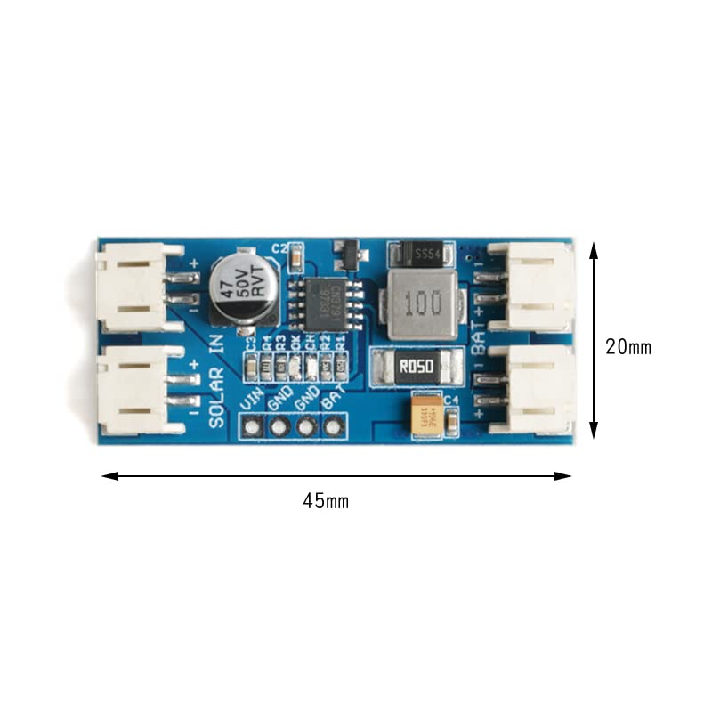 EC Buying 2Pcs CN3791 Charger Module 1S 3.7V 4.2V Lithium Battery Charging Board MPPT Solar Controller Charging Board 6V Solar Panel Charger Board with Cables