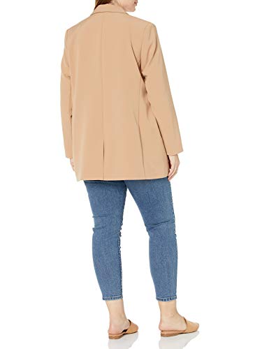 The Drop Women's Blake Long Blazer, Praline, 3X