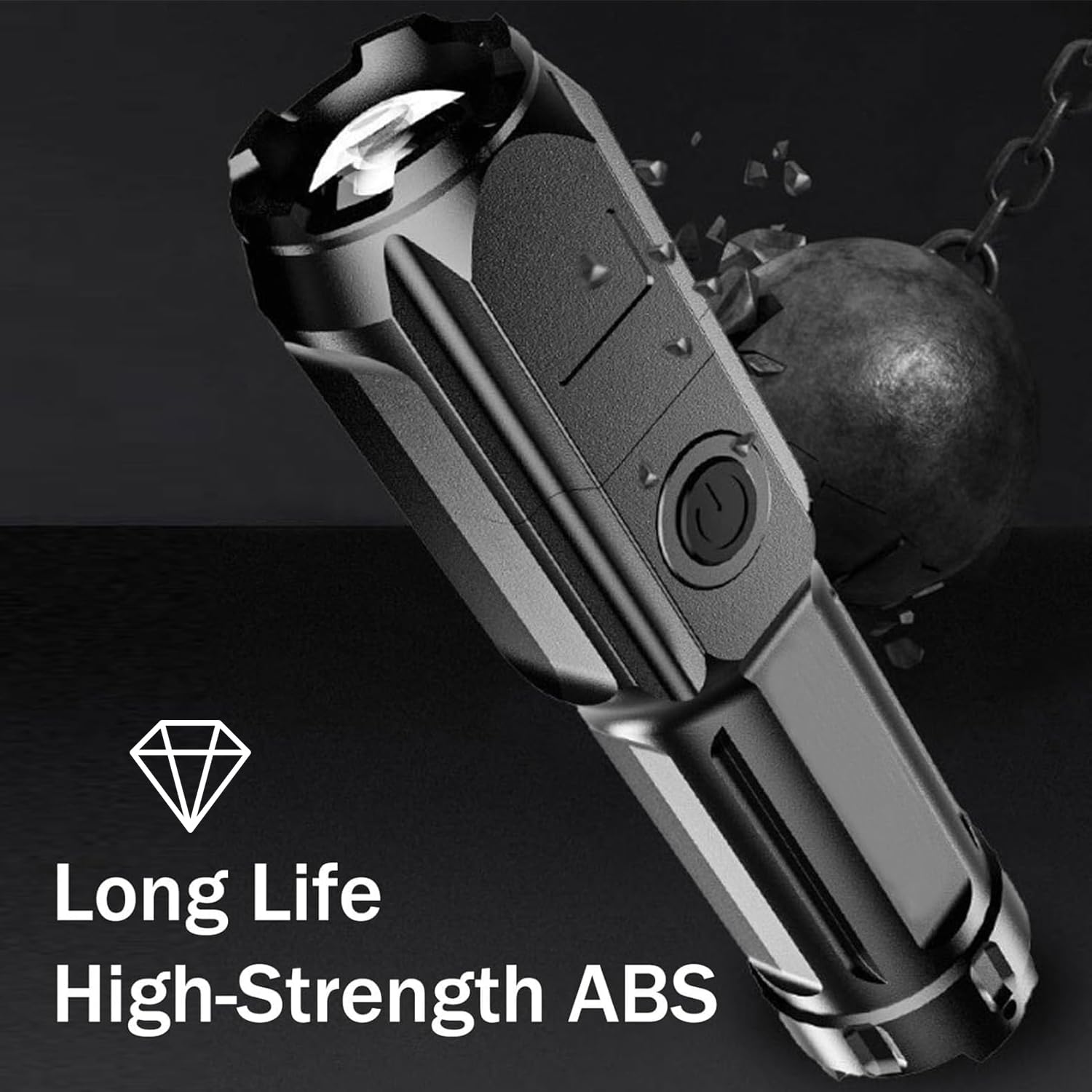 Peachloft Flashlight, 2024 Best Peachloft Flash Light, 900000 Lumen Flashlight Rechargeable, Flashlights High Lumens, Powerful LED FlashLight for Hiking & Camping, Adjustable Zoom, IPX6 Waterproof (1)