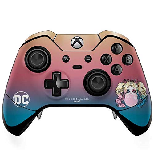 Skinit Decal Gaming Skin Compatible with Xbox One Elite Controller - Officially Licensed Warner Bros Harley Quinn Mad Love Design