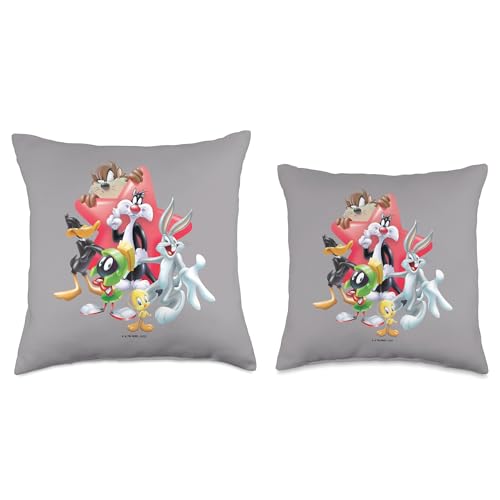 Looney Tunes Bugs Bunny and Friends Star Throw Pillow, 18x18, Multicolor