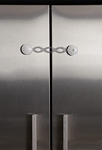 Dreambaby Ezy-Check Multi-Use Latch - Child Safety Locks for Cabinets, Fridge, & Cupboards - with Adhesive Backing - White (3 Pack)