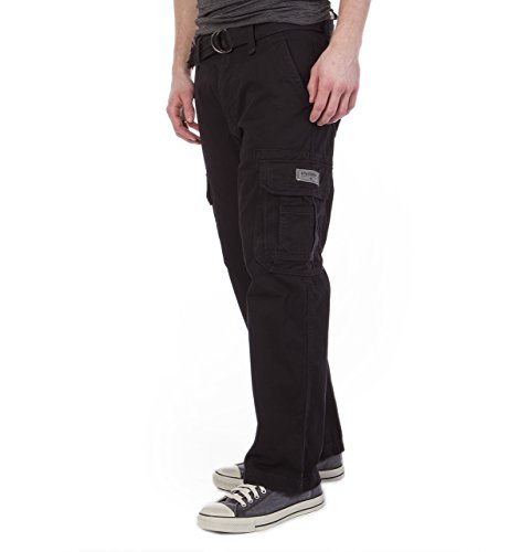 UNIONBAY mens Survivor Iv Relaxed Fit Cargo - Reg and Big Tall Sizes Casual Pants, Black, 54W x 30L US