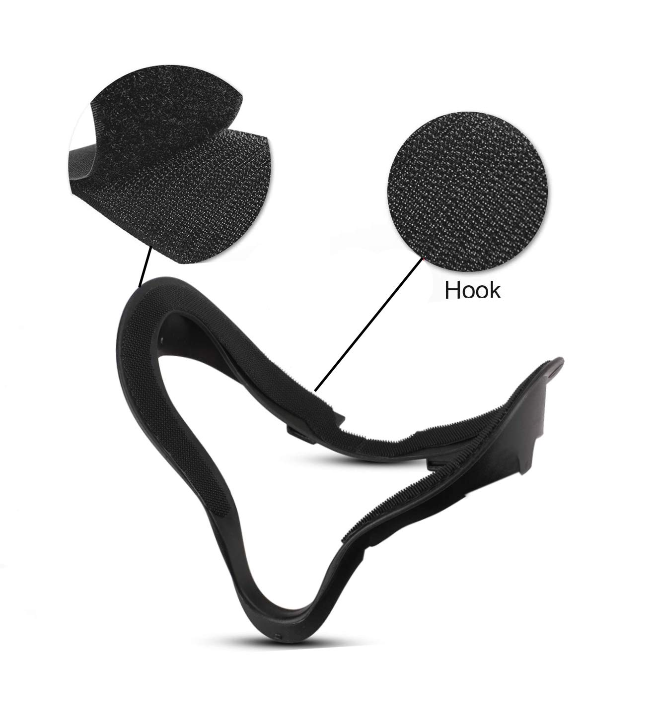 Esimen Oculus Quest 2 Facial Interface Bracket, PU Leather Foam Face Pad for Oculus Quest 2 Accessories (Black)