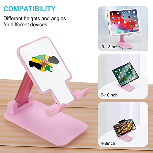 Jamaica Rasta Lion Flag Cell Phone Stand Foldable Tablet Holder Adjustable Cradle Desktop Accessories for Desk