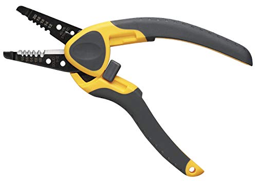 IDEAL INDUSTRIES INC. 45-915 Kinetic Reflex T-Stripper - 10-20 AWG, Wire Stripper with Thumb Rest, Plier Nose, Slide Lock, Textured Grips