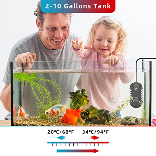 Hoosel Small Submersible Aquarium Heater, 50W Betta Fish Tank Heater with Electronic Thermostat Adjustable LED Digital Temperature Display