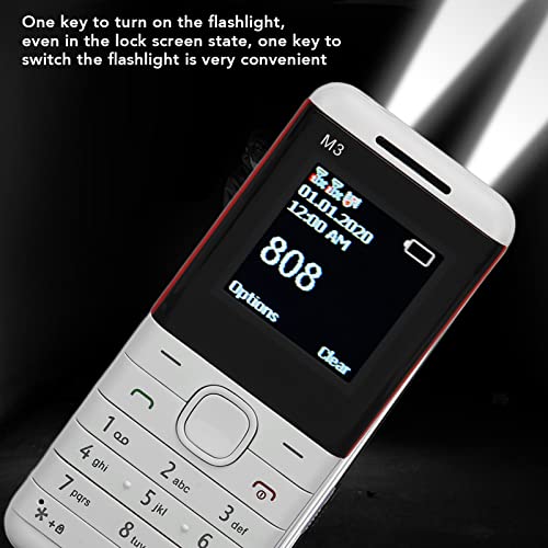 Unlocked Cell Phone for Seniors, 1000mAh Dual SIM Mobile Phone Big Button Cell Phone with Charging Cable and Lanyard, Mini Phone for Elderly Kids
