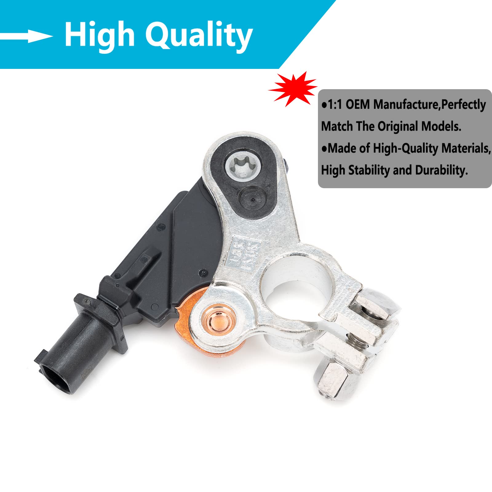Gelunxin Battery Current Sensor Compatible with Honda Civic CR-V 2.4L 2012-2015 & Jeep Chrysler Dodge Fiat 500, Battery Voltage Temperature Sensor Replace# 38920-TR0-A02 4692269AI