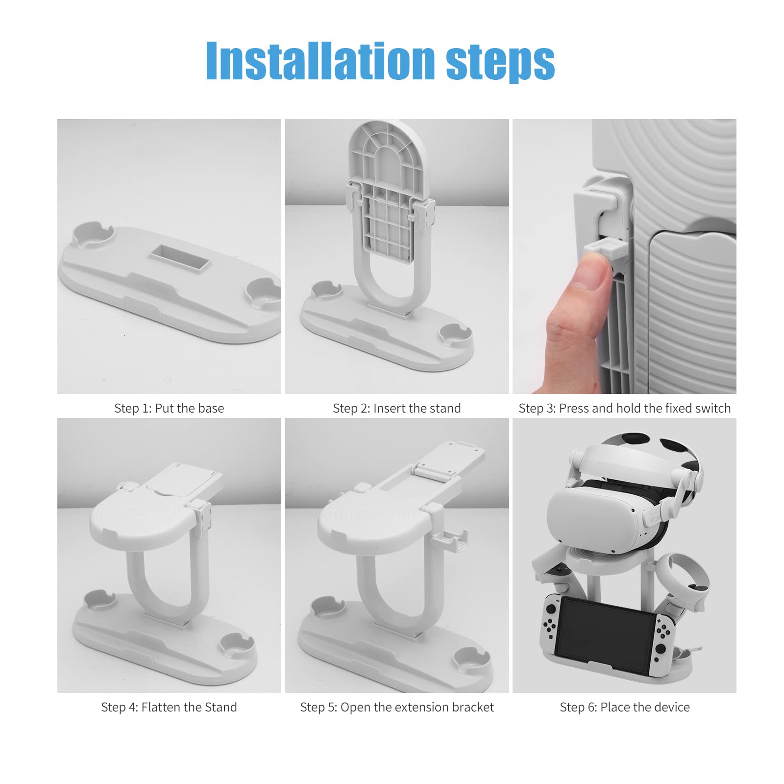 General Fantasy VR Headset Stand, VR Headset Holder White