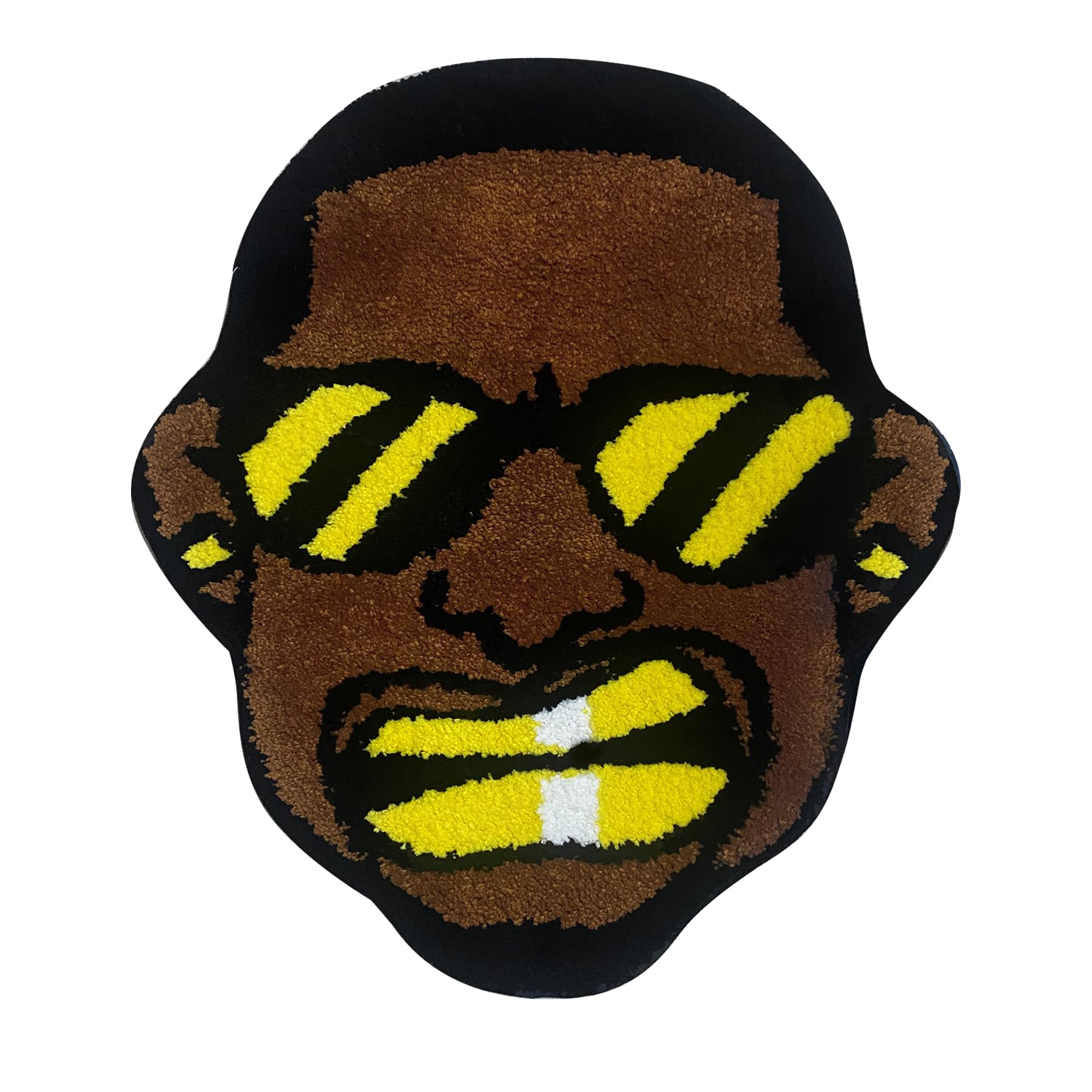 HYPEECE Angry Swag Man Rug, Hypebeast Rug Cool Rugs for Bedroom Aesthetic, High-Pile Soft Flocking Cool Room Decor for Guys, Funky Rug Y2k Rug for Living Room 24”×28” (Swag Man)