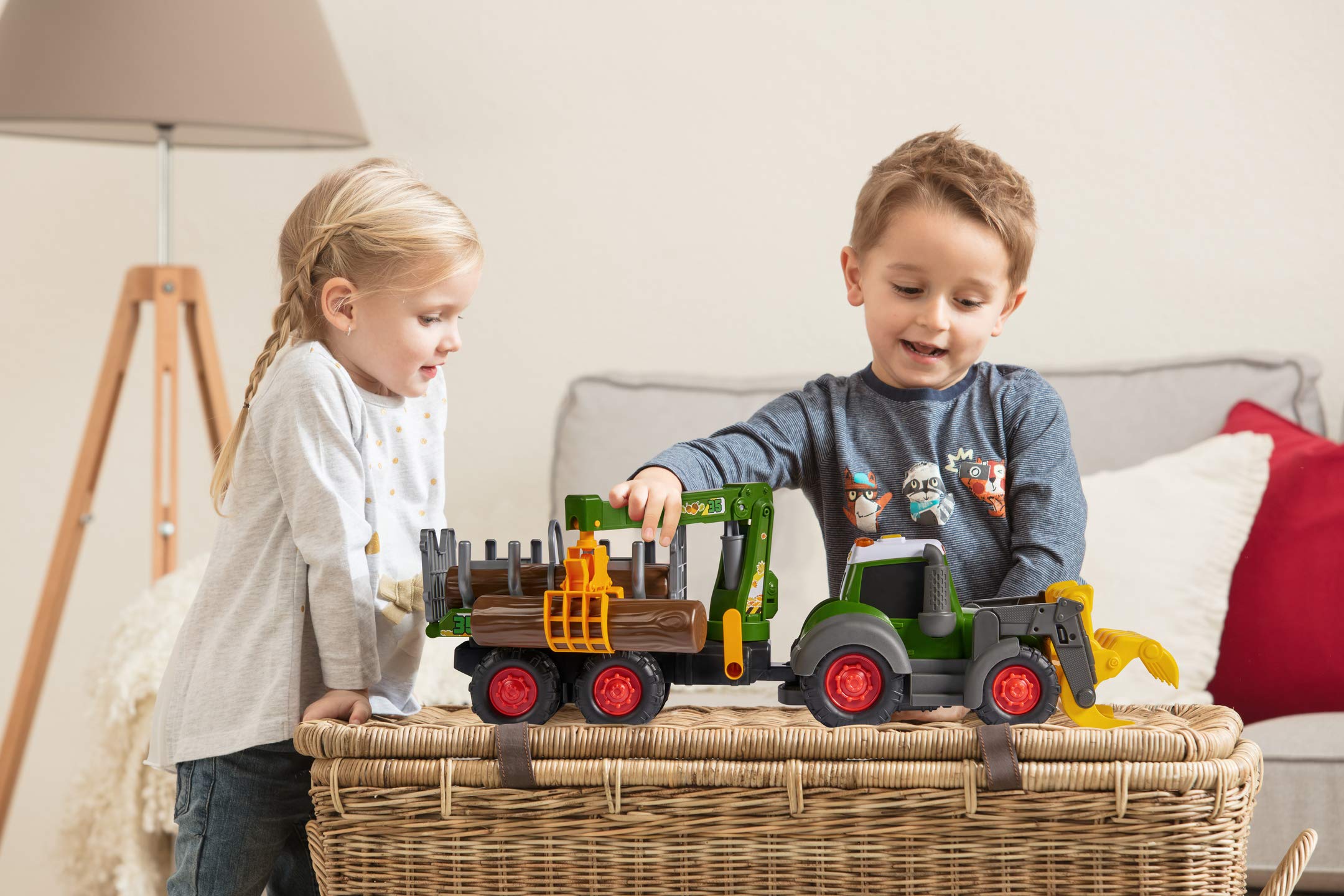 DICKIE TOYS - Happy Fendt 25 Inch Forester Truck and Trailer, Green