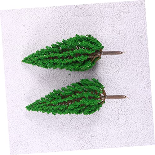 Generic 12 Pcs Sand Tray Miniatures Cake Accessories Train Accessories Micro Landscape Plant Architecture Trees Figure Miniature Tree for Crafts Bookshelf Christmas Tree Plastic Tree Green