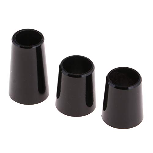 Esquirla 5Pcs/Set Golf Woods Shaft Ferrules End Caps Cover Replacement Spare Shaft Sleeve for Irons/Woods Shaft, Black, 0.370