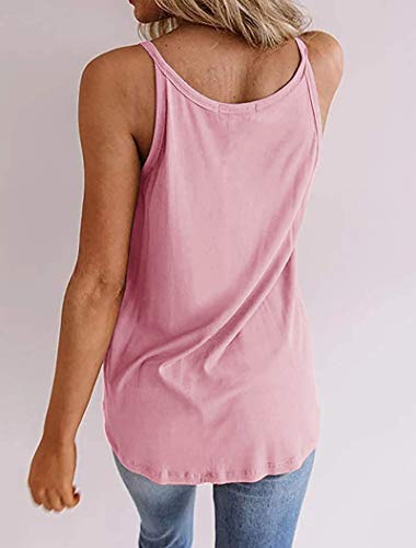 Onedreamer Womens Henley Tank Tops Button Up Shirts Workout Summer Casual Sleeveless Tunics Loose Fit Tees Blouse