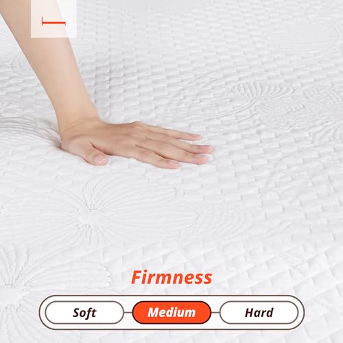 PrimaSleep King Mattress, 9 Inch Gel Memory Foam Mattress, Gel Infused for Comfort and Pressure Relief, CertiPUR-US Certified, Bed-in-a-Box, Medium Firm, King Size