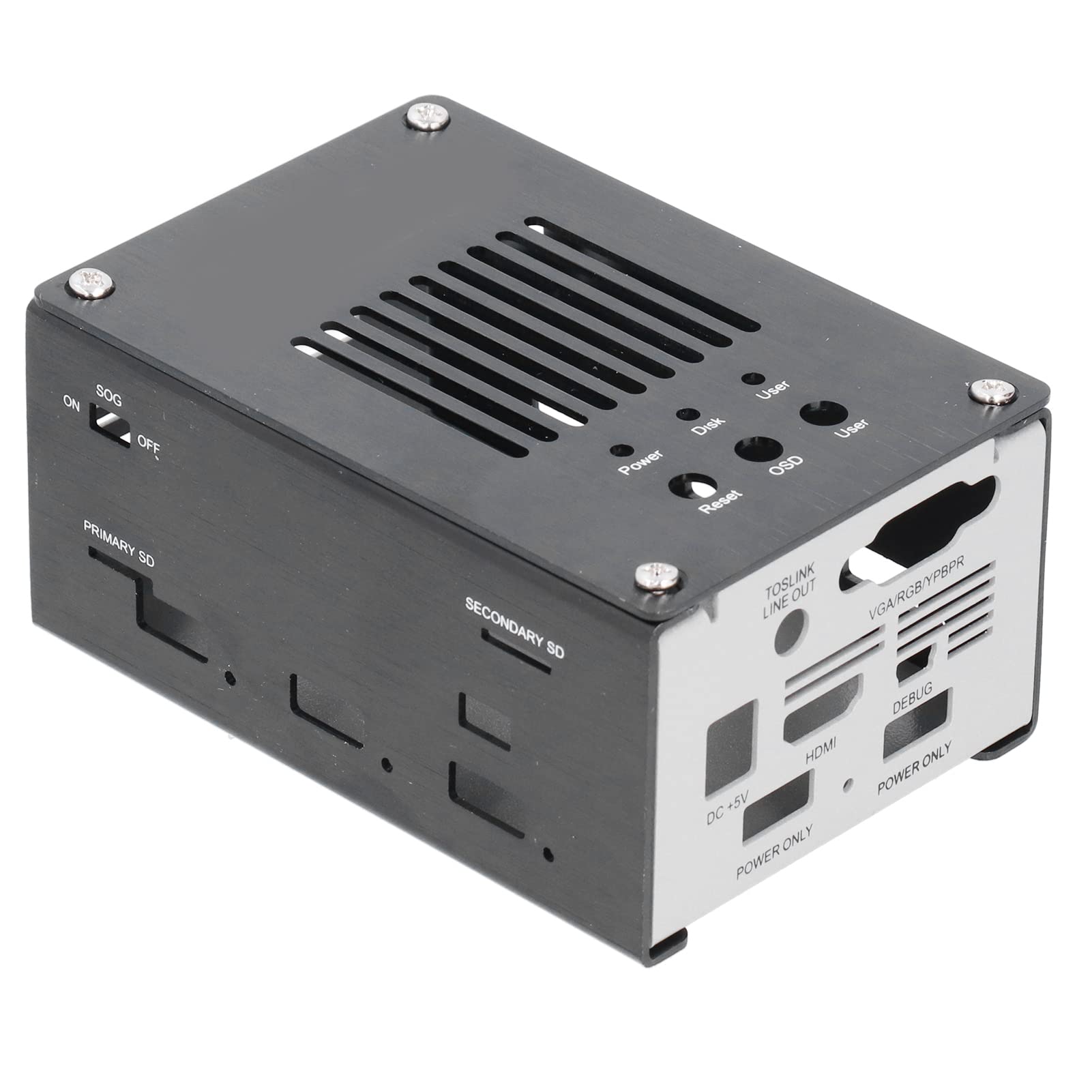 KOSDFOGE Metal Case Kit, Metal Case Kit for Mister DIY Metal Housing Kit Accessories for Terasic DE10‑Nano for Simulates Game Consoles, Computers, and Arcade Boards