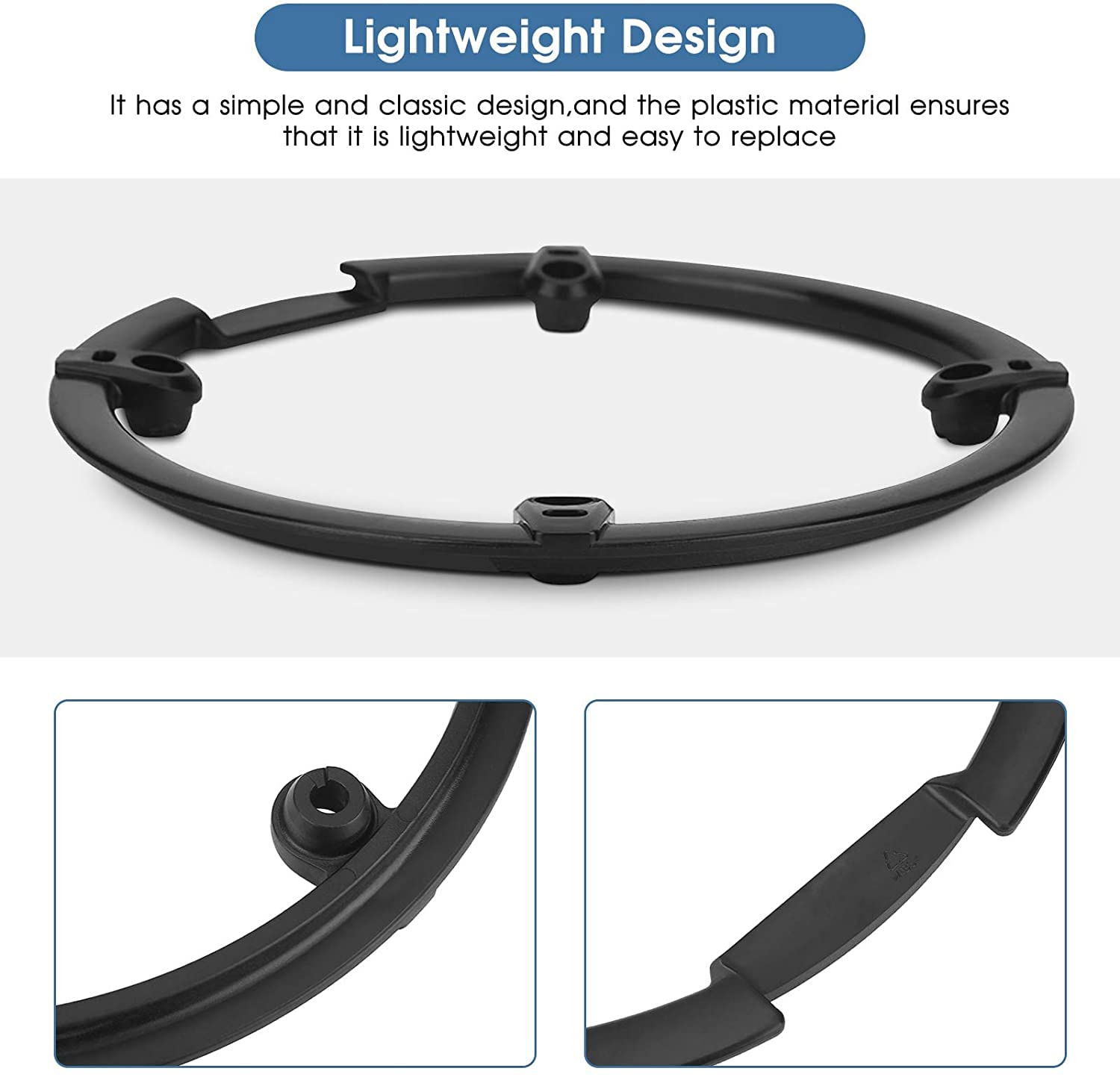 Estink Bike Chain Wheel Guard, Black Plastic Chainring Sprockets Cranksets Guard Protector Mountain Bike Chain Wheel Crankset Support Cover Accessories for 44T Chain