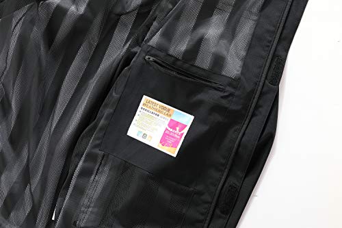 OTU Men's Lightweight Waterproof Hooded Rain Jacket Outdoor Raincoat Shell Jacket for Hiking Travel Black M