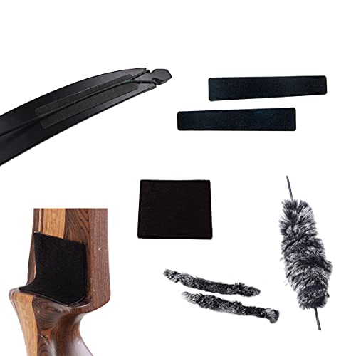 Elkrich Bow String Silencers Archery String Silencer Plate Traditional Leather Arrow Rest Bow Accessories Set for Traditional Hunting Bow Recurve Bow