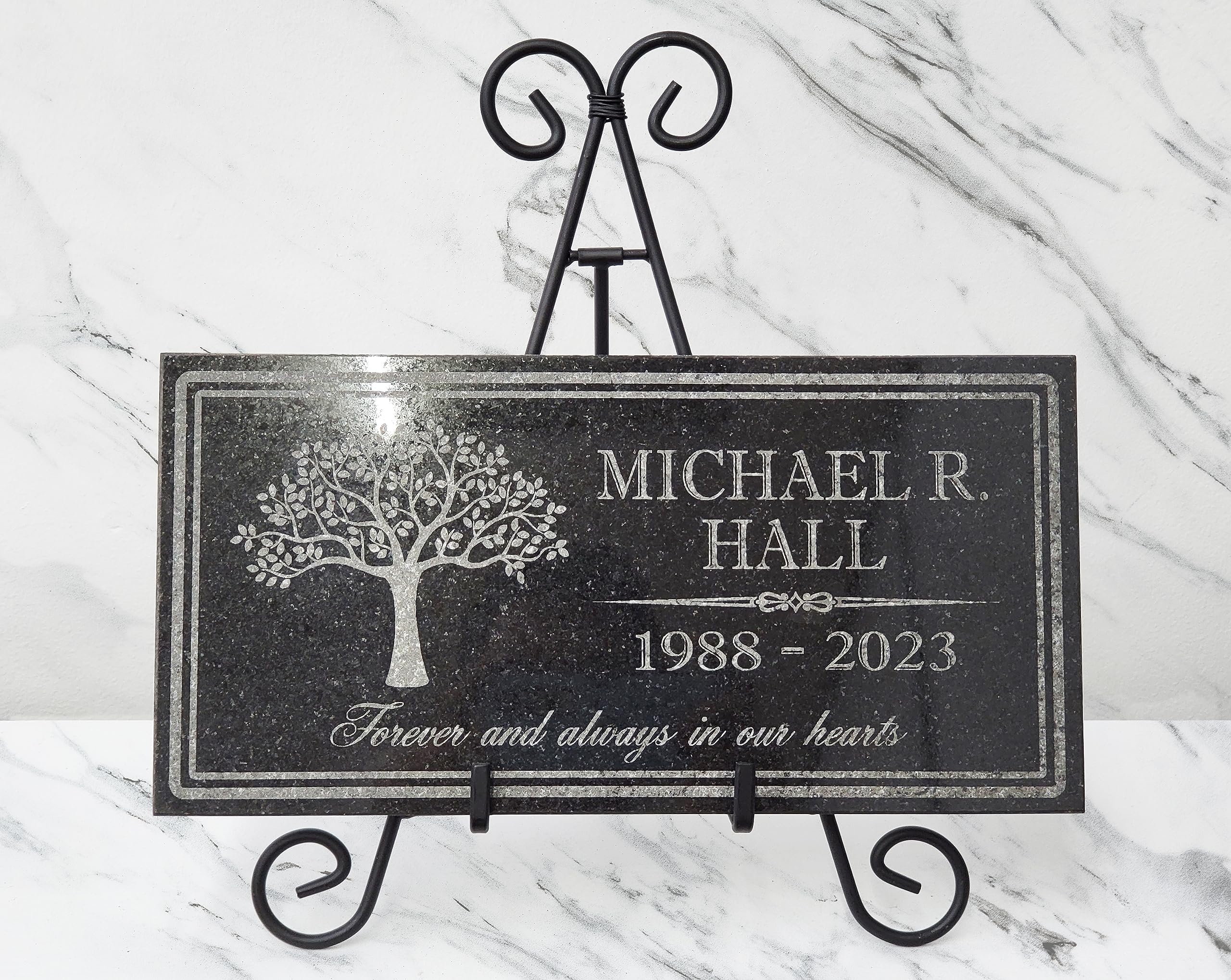 In Loving Memory Personalized Granite Memorial Stone Sympathy Remembrance of Dad Mom Child