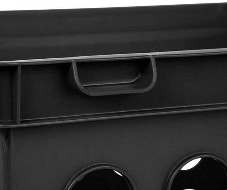 Heavy-duty plastic File Storage boxes, Hanging Rails, Stackable plastic storage bins, Integrated Handles (2 Pack)