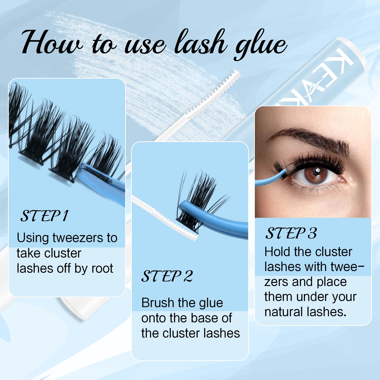 Lash Clusters 84 Pcs Cluster Lashes Eyelash Clusters Cirrus,D-8-16mix + Cluster Lash Glue and Eyelash Remover Kit for Lash Clusters 5ml Clear Lash Bond