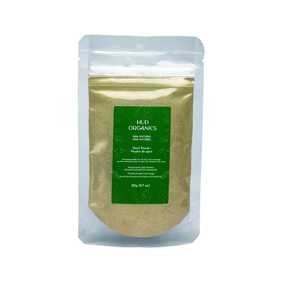Hud Organics Qasil Powder Natural Face Wash Only 1 ingredient Deep Cleansing and Hydrating, 20g