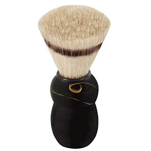 Genixart Shaving Brush, Selected Horse Tail Hair Shave Brush, High End Shaving Brushes for Men with Black Solid Wood Handle (1 pack)