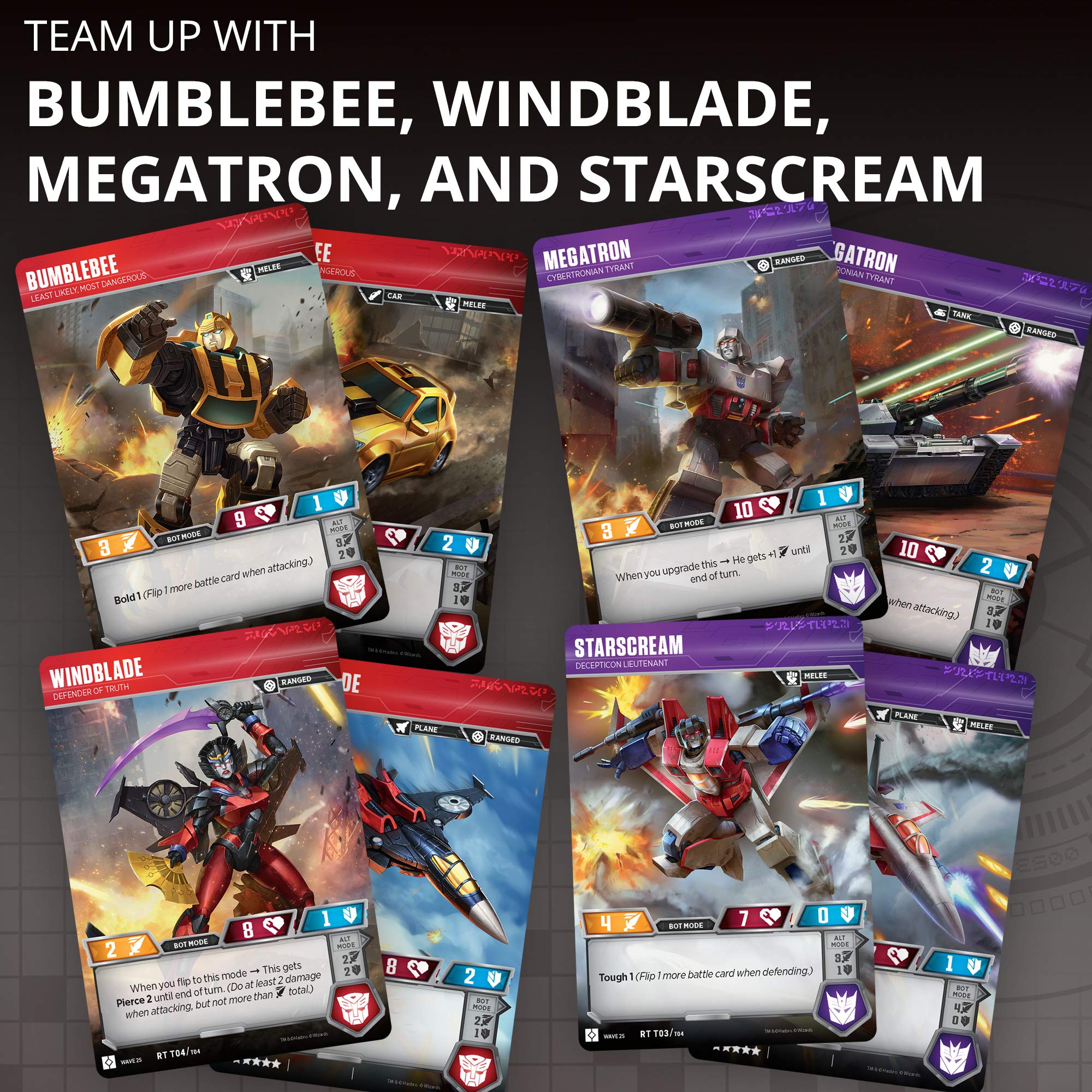Transformers TCG: Bumblebee Vs. Megatron 2-Player Starter Set | 1 Ready-to-Play Deck | 44 Cards Incl. Bumblebee