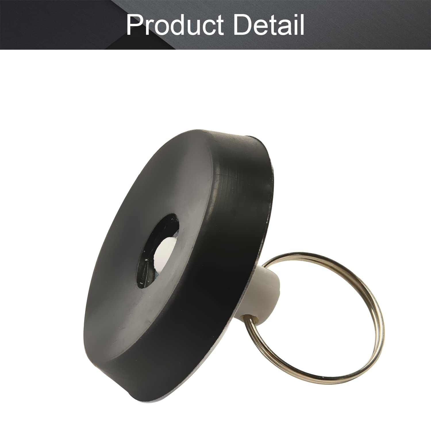MroMax 1Pcs Stainless Steel Sink Plug Drain Stopper Fit 33mm with Ring for Bathtub Kitchen Bathroom Silver Tone