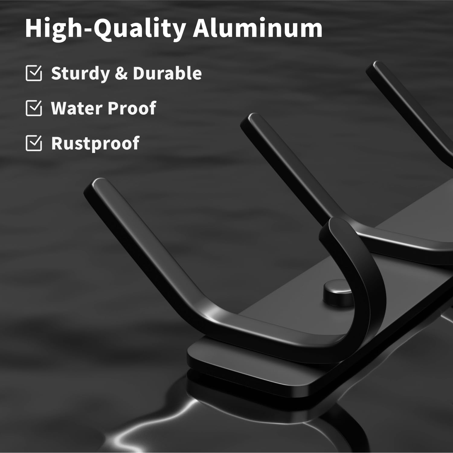 GWAAZXGZ Coat Rack Wall Mount Hooks - Black 15 Inch Coat Hooks with 6 Double Hooks for Hanging, Hat Rack for Wall, Suitable for Kitchen and Bathroom, 1 Pack