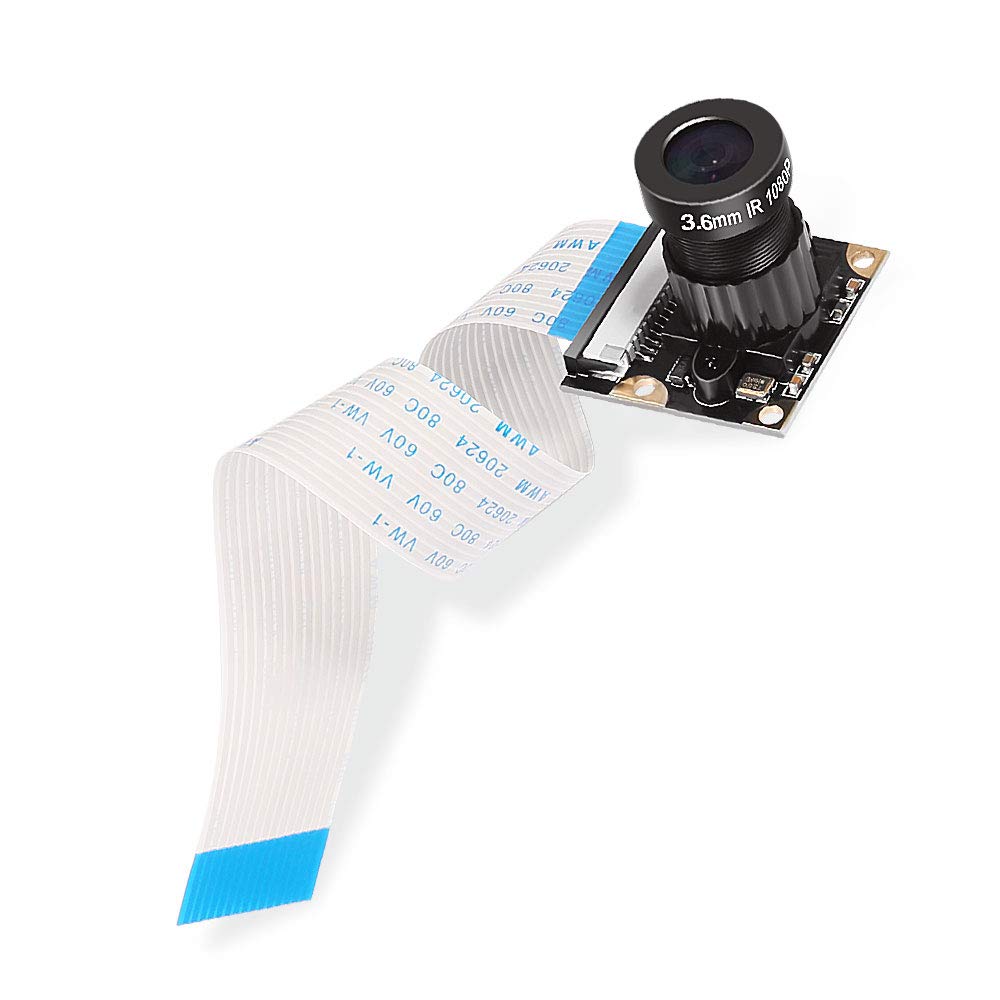 for Raspberry Pi 4 B Camera Wide Angle 175 FOV Night Vision Module 5MP OV5647 Video Webcam Built- in IR-Cut Automatically Switching Day/Night Vision for Raspberry Pi 3B/3B+ 2B B+ Pi Zero/Zero W