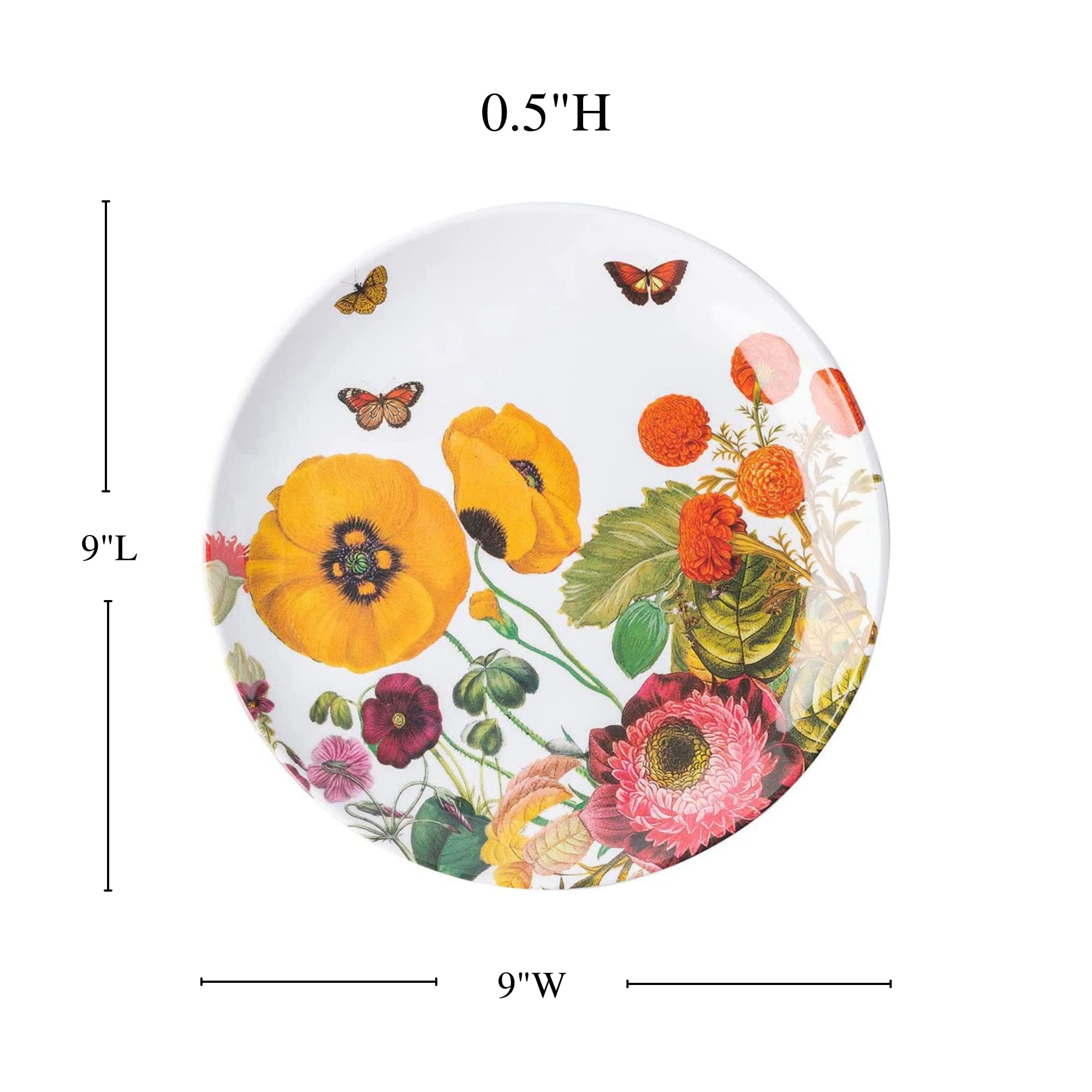 Juliska Field of Flowers Melamine Salad Plate - Melamine - Unbreakable, Melamine, Decorative Salad Plate