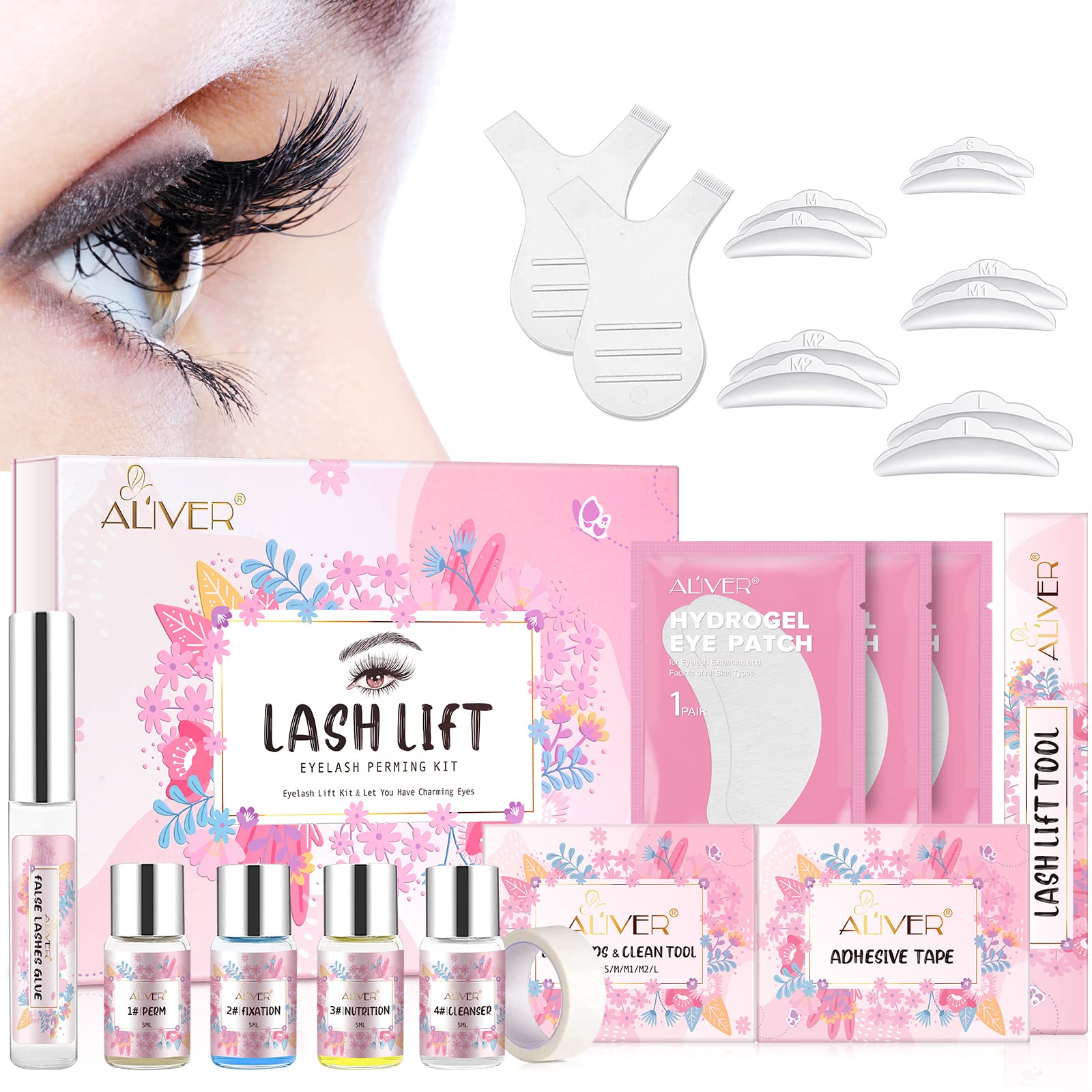 Lash Lift Kit Eyelash Perm Kit - 2023 Upgraded Semi-Permanent Curling Lash Perm kit Professional Eyelash Lash Extensions For Beautify Your Lashes, Long Lasting Wave Lash Curling Home or Salon Use
