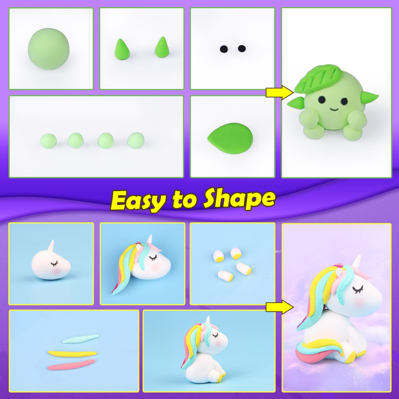 ESSENSON Air Dry Clay 88 Colors, Modeling Clay for Kids, DIY Molding Magic Clay, Gift for Kids