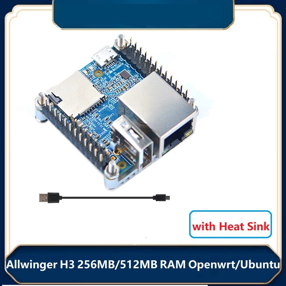 Midautoo for NanoPi NEO V1.4 Development Board+Heat Sink+-USB Cable Allwinger H3 Core 512MB RAM Openwrt/Module