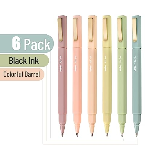 Mr. Pen- Aesthetic Pens, 6 Pack, Black Ink, Fast Dry, No Smear Bible Pens No Bleed Through, Fine Point Pen, Ballpoint Pens Ballpoint, Fine Tip Pens for Note Taking, Pens Aesthetic