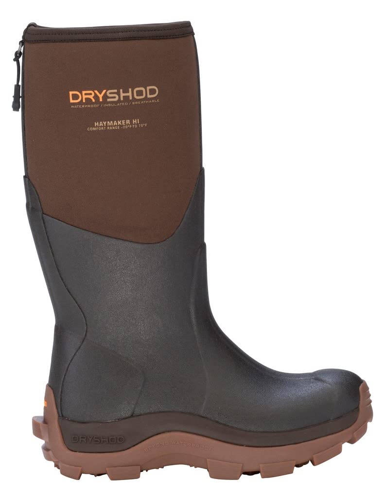 Dryshod Women's Hi Haymaker Farm Work Boot Brown 8 M HAY-WH-BR-008
