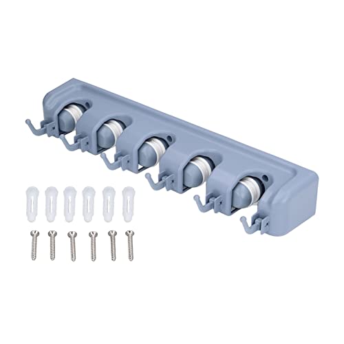 KUIDAMOS Mop Wall Mounted Rack, Neat Space Saving Broom Holder Easy to Install for Kitchen(Type B)