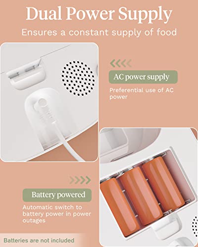 Kaikoe Automatic Cat Feeder, WiFi Enabled 6L Auto Pet Dry Food Dispenser, Smarter App Control, Programmable Meal, Triple Food Preservation Clog-Free Design Pet Feeder for Small/Medium Pets