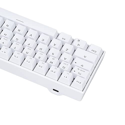 Jopwkuin Computer Keyboard, RGB Long Battery Life Mechanical Gaming Keyboard 64 Keys for Office for Home for Gaming(Linear Action Switch)