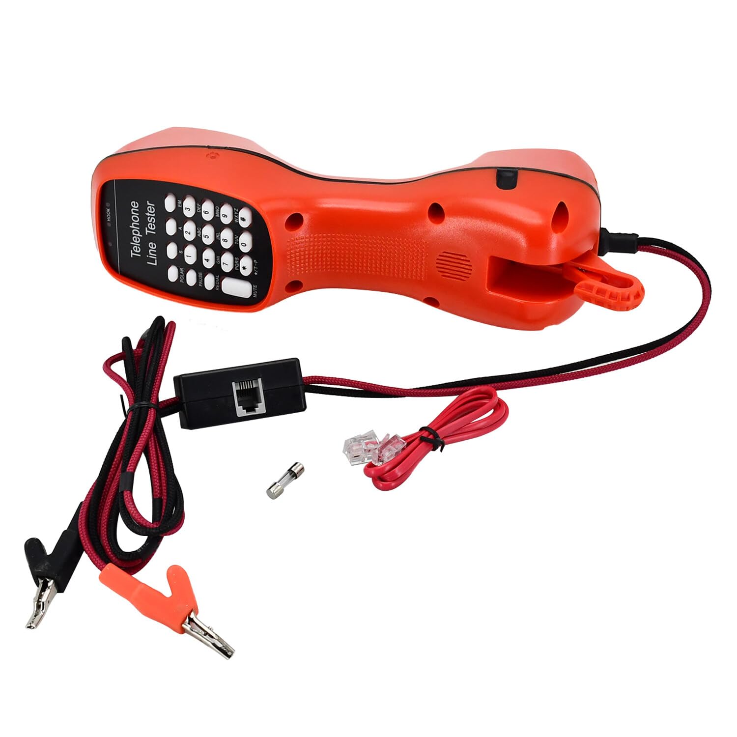 Notonparts ST230D Telephone Line Tester Butt Set Lineman Test Sets LCD Dry Battery Compatible with Mini Telephone Line Tester detect line Faults