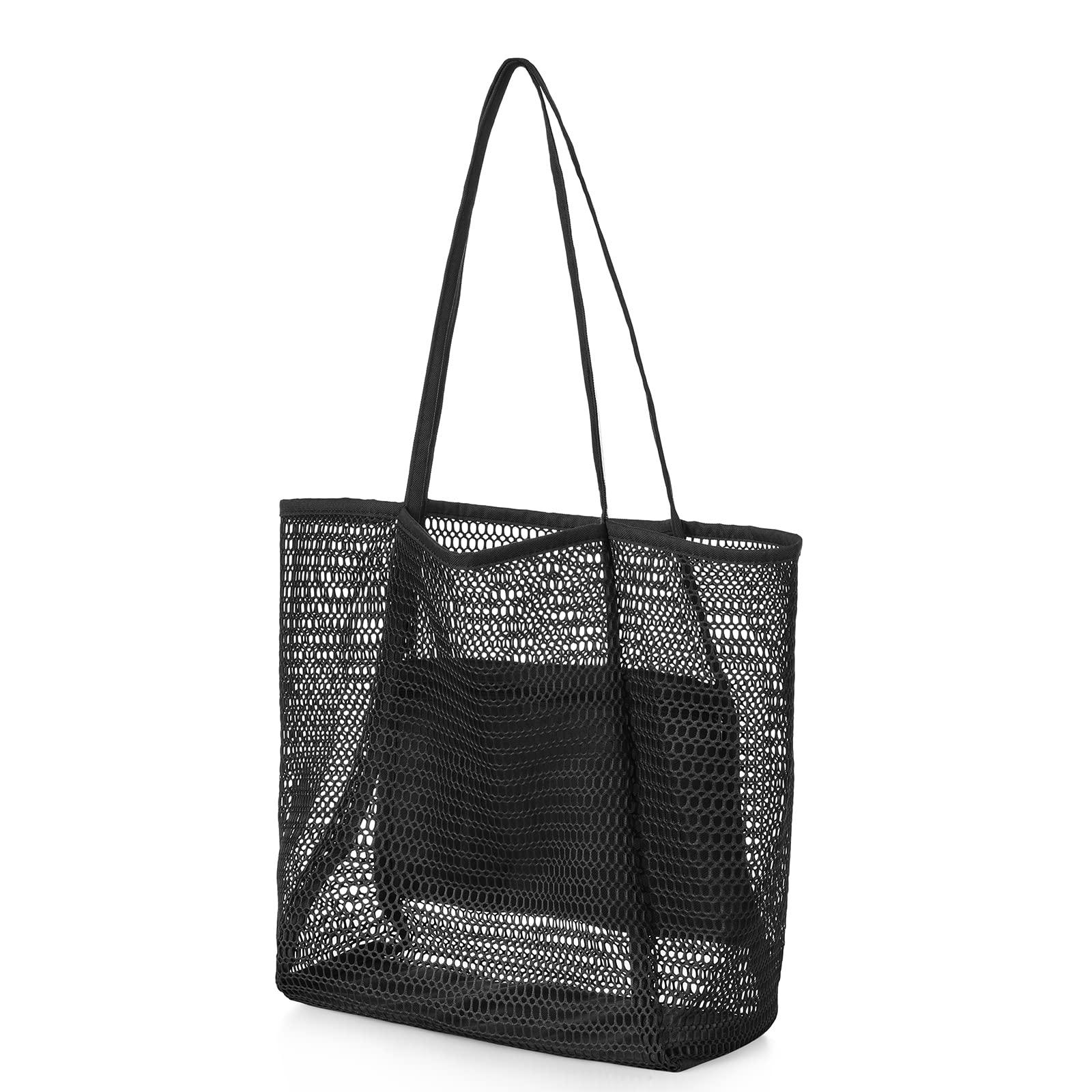 Iioscre Mesh Beach Tote Bag Women,Large Casual Shoulder Handbag,Mesh Beach Tote Bag Womens:Large Casual Shoulder Handbag