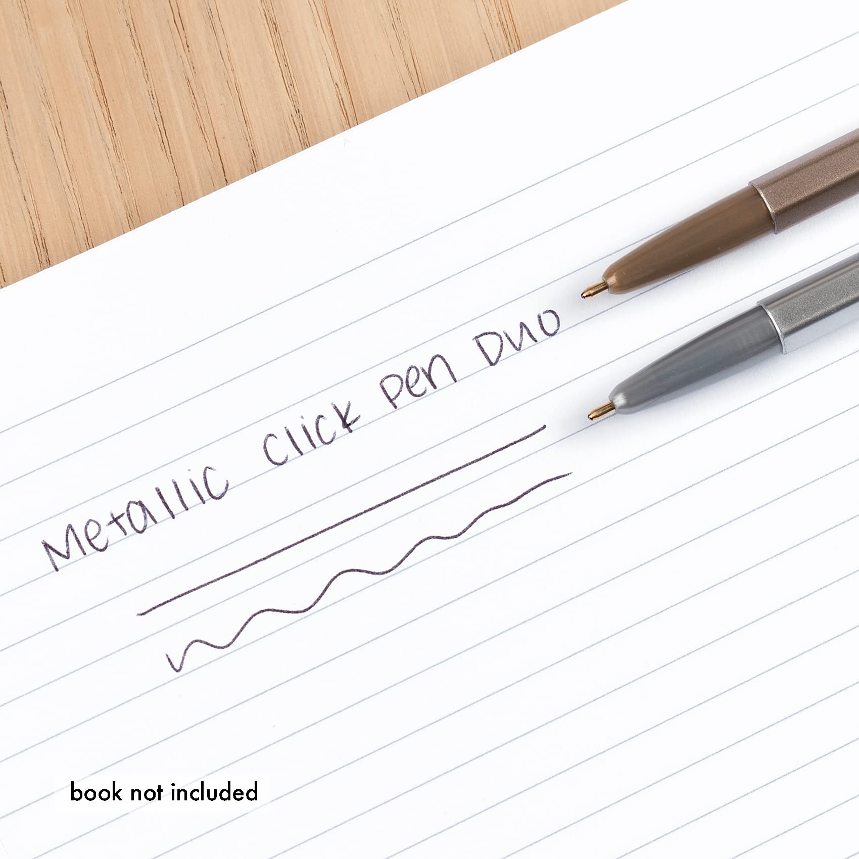 Erin Condren Ballpoint Click Pen Duo. Rich Bold Black Ink. Two Pack of Retractable Pens. Writes Smoothly on Most Surfaces. Writing and Drawing Pens