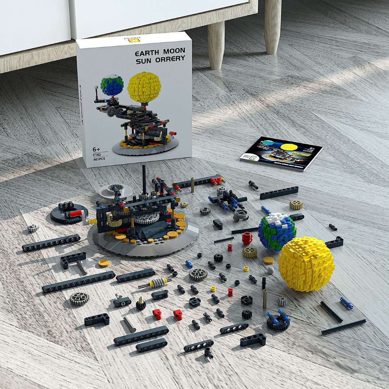 Solar System Model Earth, Moon and Sun Building Sets,Educational Learning Toys for Kids, Space Explorers Building Set, STEM Building Toys, Valentines Day Gifts for Kids or Friends (461 PCS)