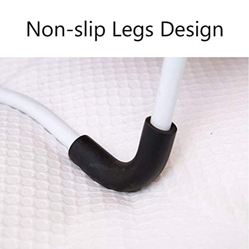 Widousy Laptop Bed Table, Breakfast Tray with Foldable Legs, Portable Lap Standing Desk, Notebook Stand Reading Holder for Couch Sofa Floor Kids - Standard Size(White)