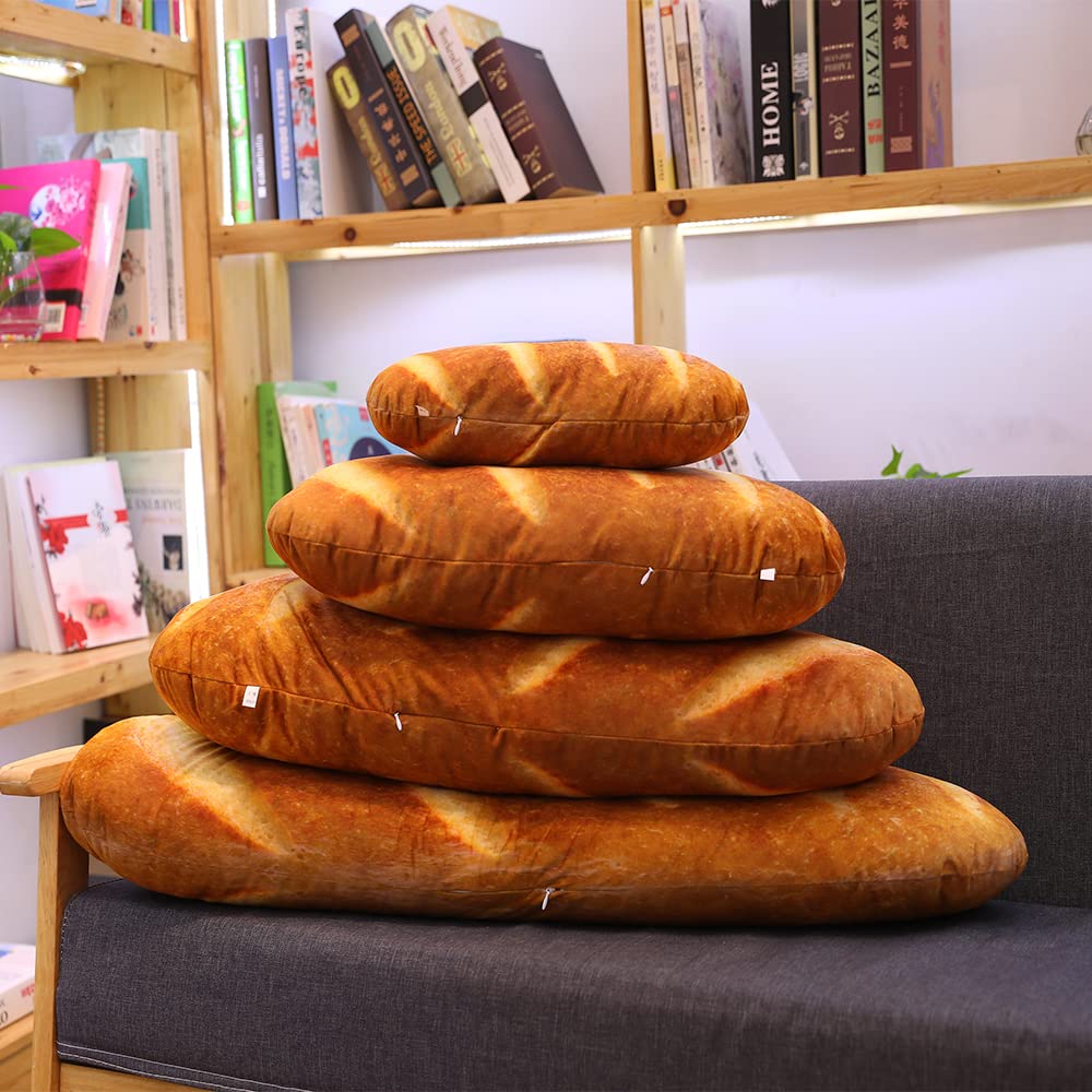 elfishgo 3D Simulation Bread Shape Pillow,Soft Butter Bread Food Plush Cushion Stuffed Toy for Home Decor 31.5"