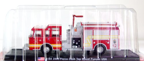 Pierce Dash Top Mount Pumper Fire Truck Diecast 1: 64 Model (Amercom GB-16)